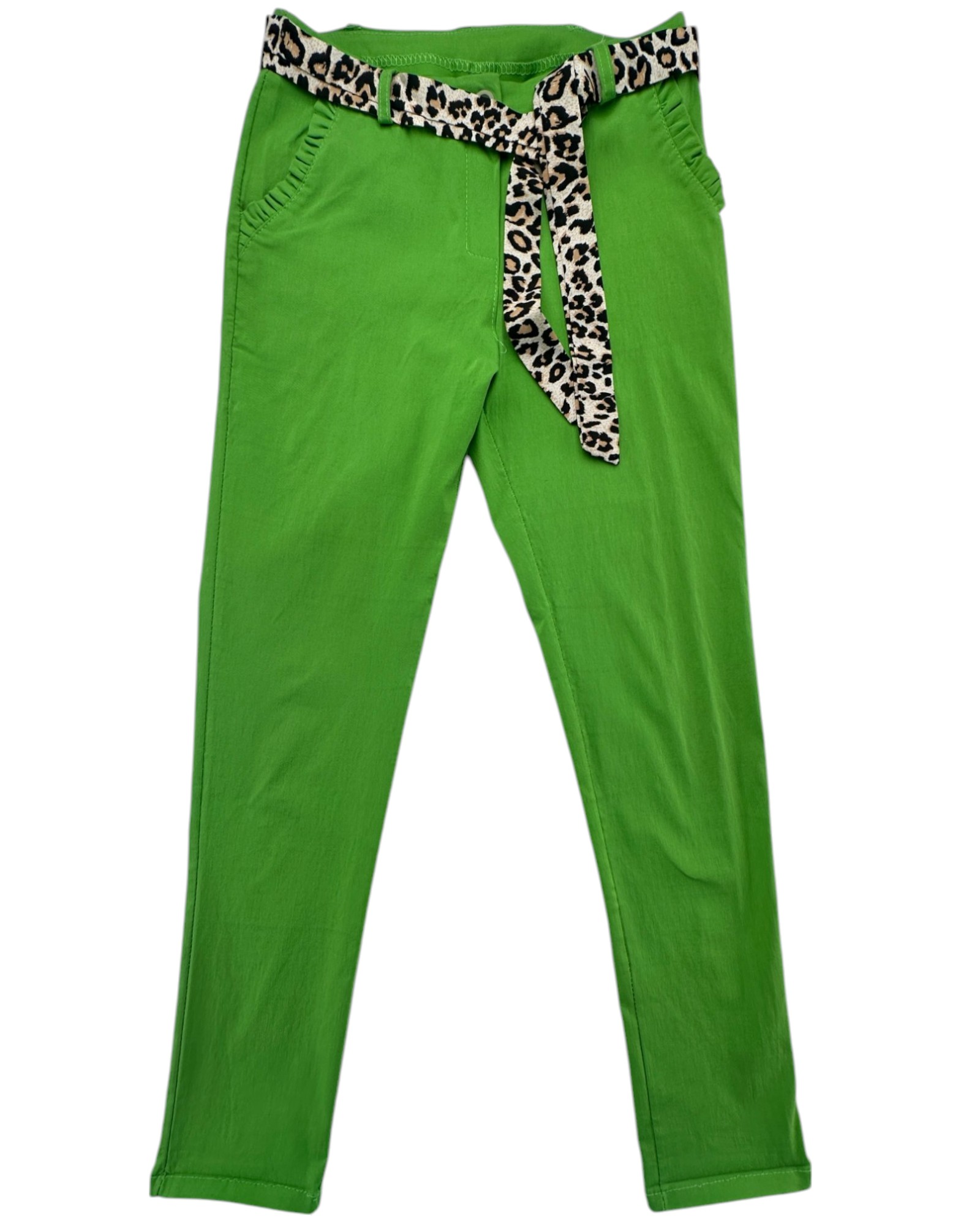 Spodnie Zielone Damskie Z Paskiem - Kispremium