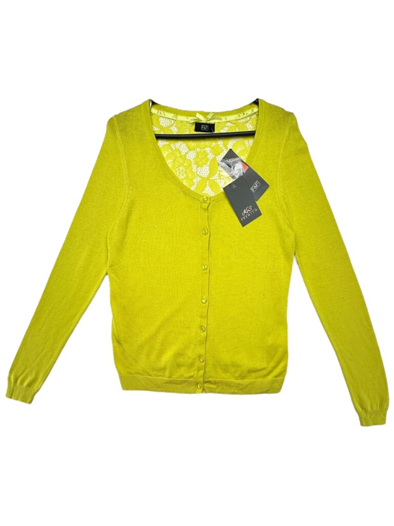F&F Sweter Damski Limonkowy S - Kispremium