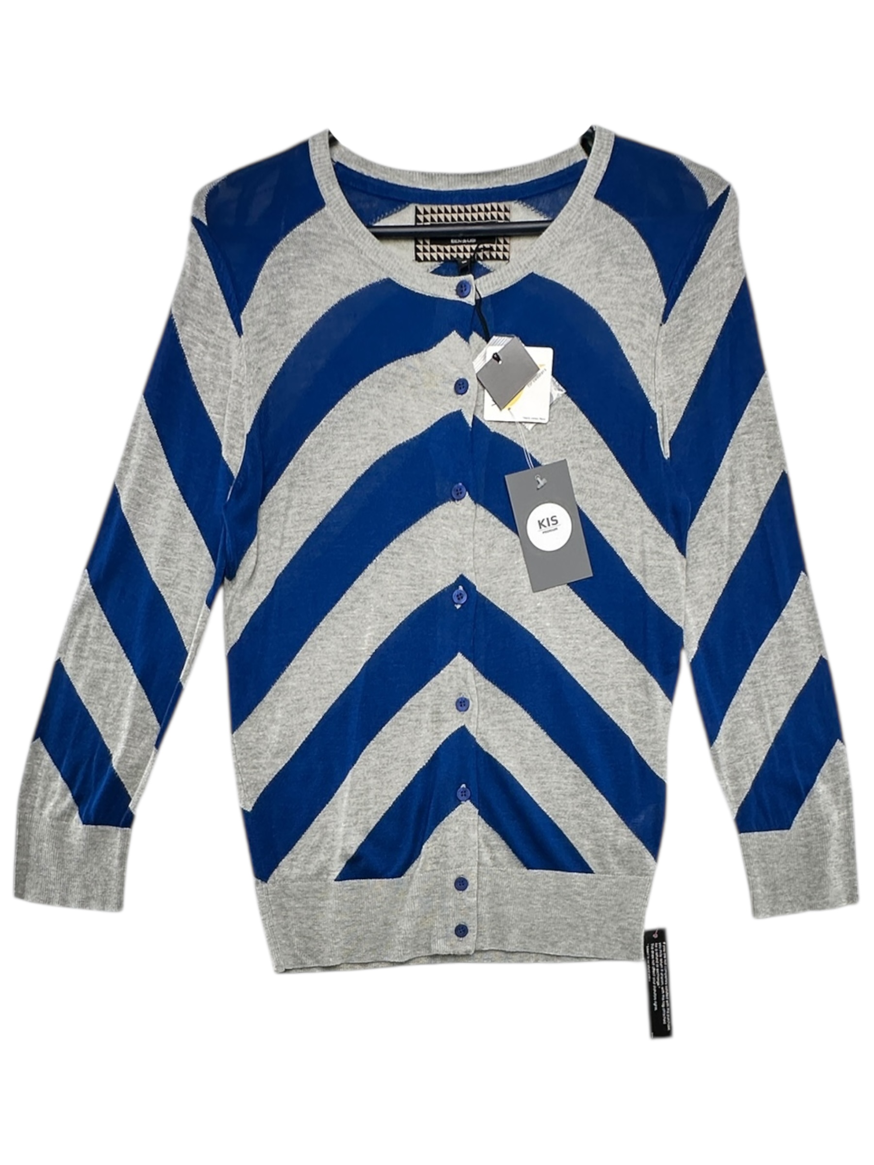 PRINCIPLES BY BEN DE LISI Sweter Damski Niebiesko-Szary M - Kispremium